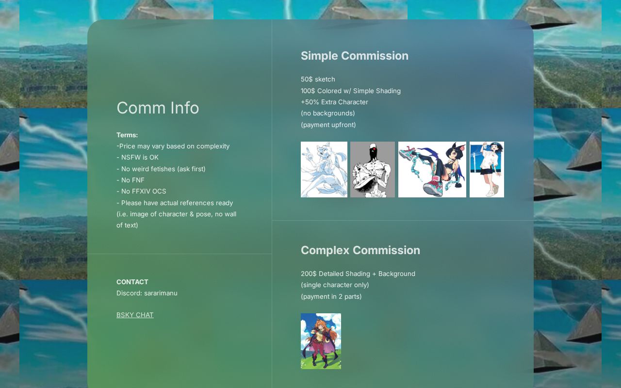 Commission info
